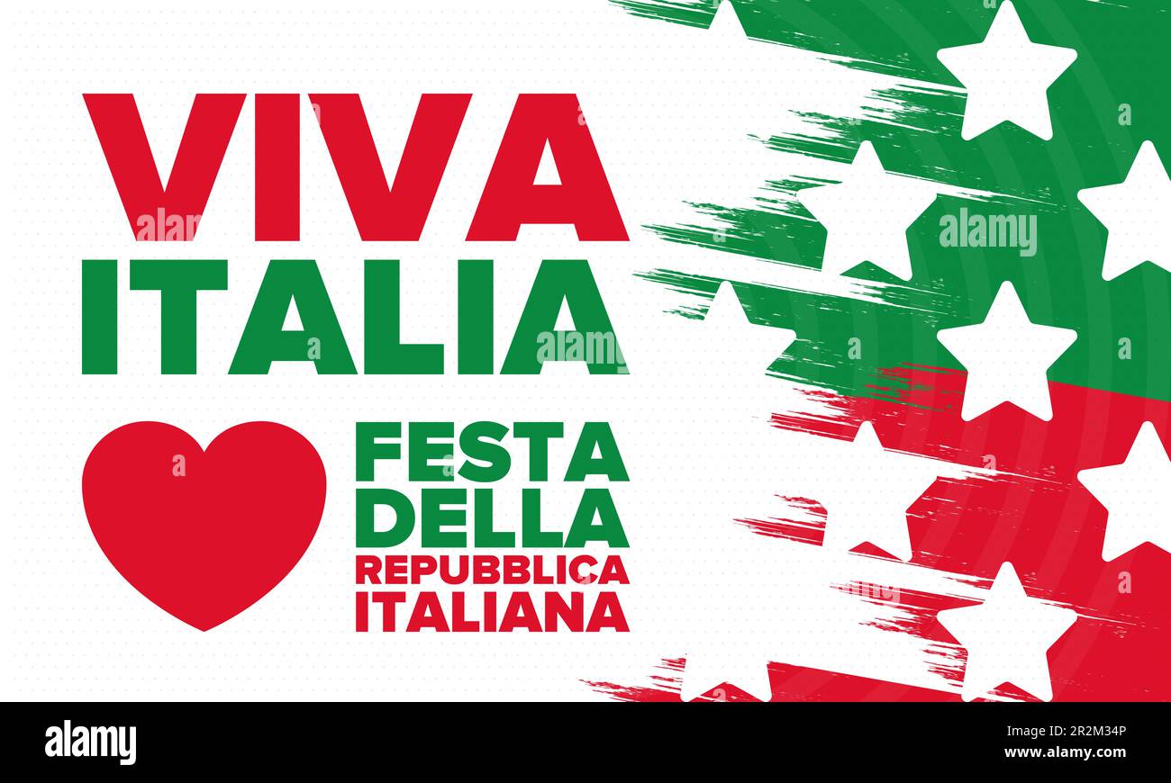 Festa della Repubblica Italiana. Text in italian: Italian Republic Day ...