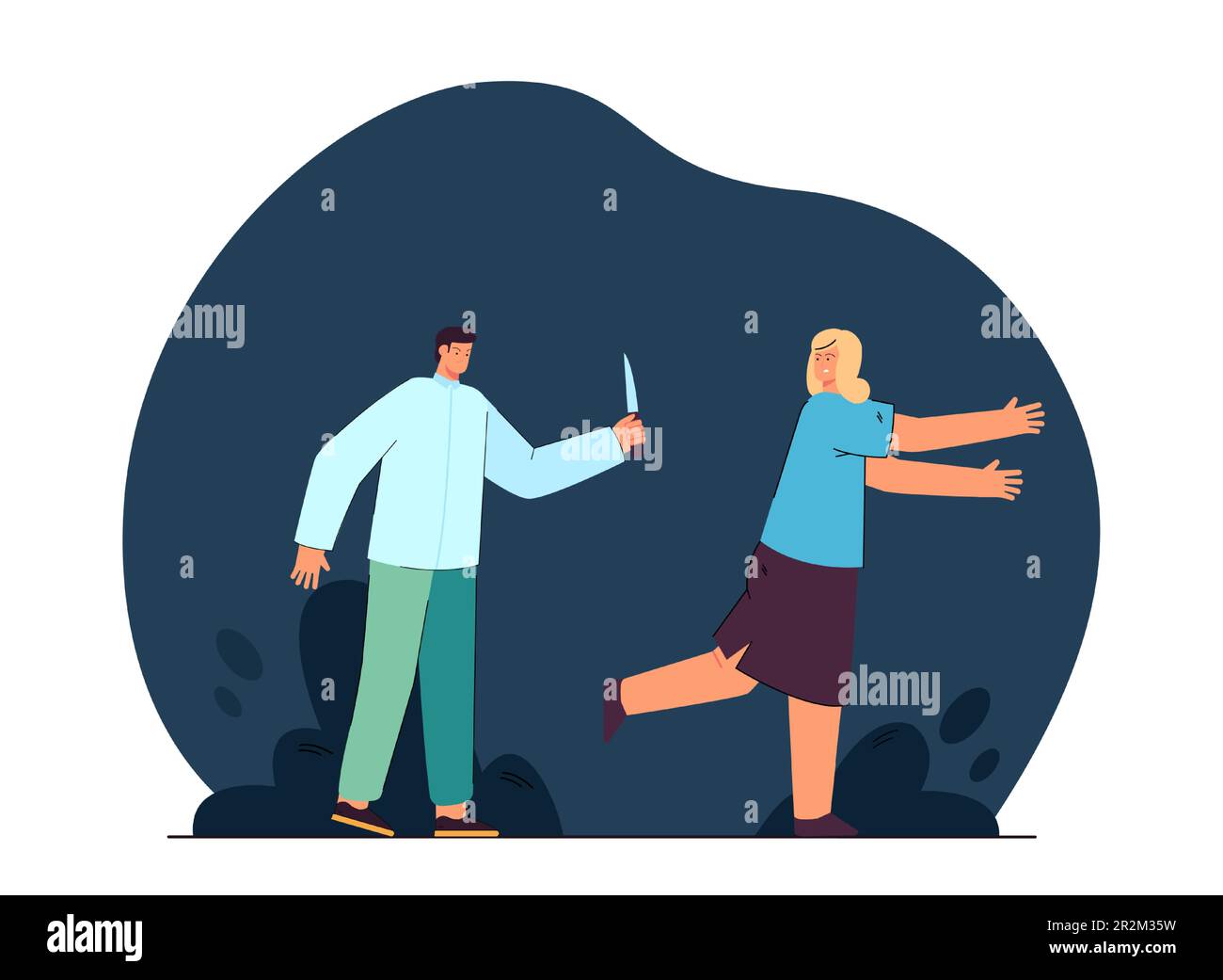 Woman running scared Stock Vector Images - Alamy