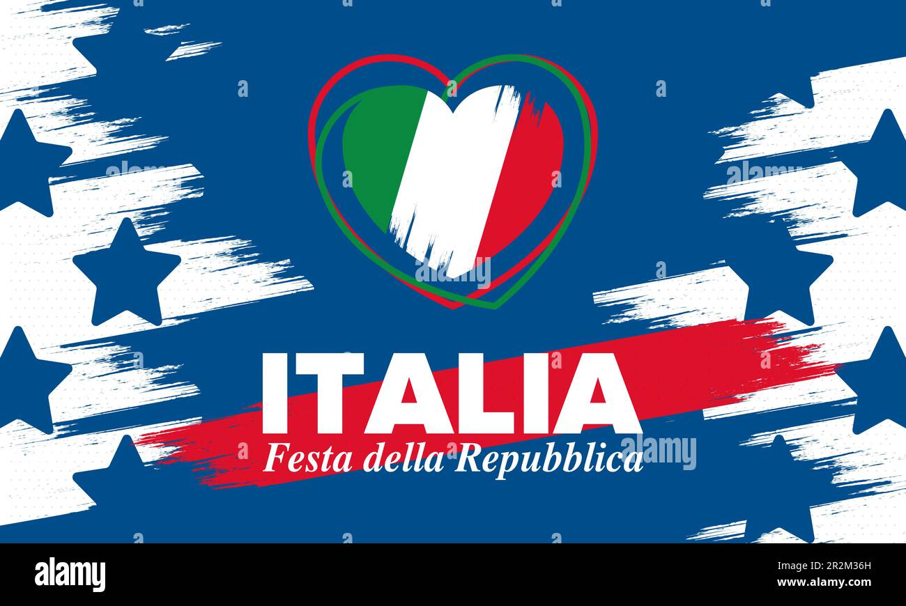 Festa della Repubblica Italiana. Text in italian: Italian Republic Day. National holiday ...