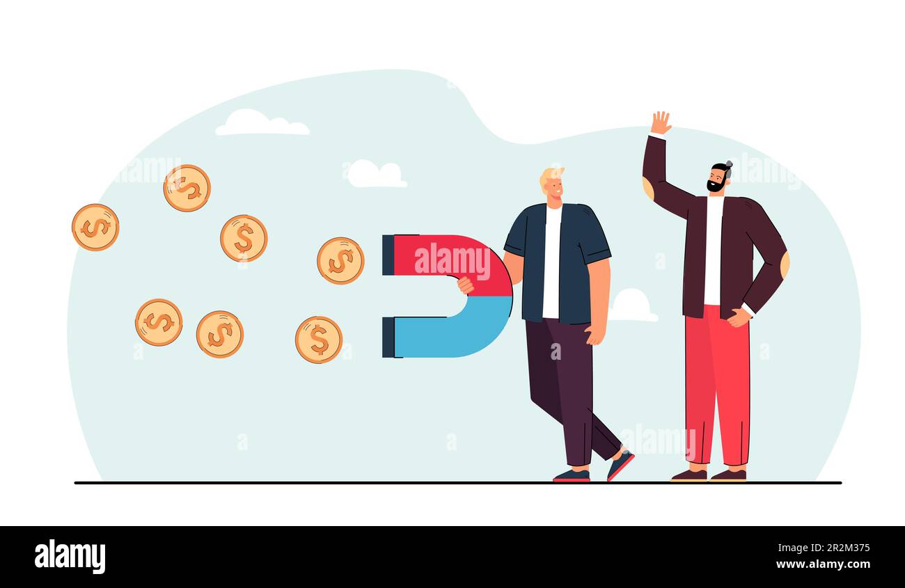 Man increasing income vector illustration Stock Vector Image & Art - Alamy