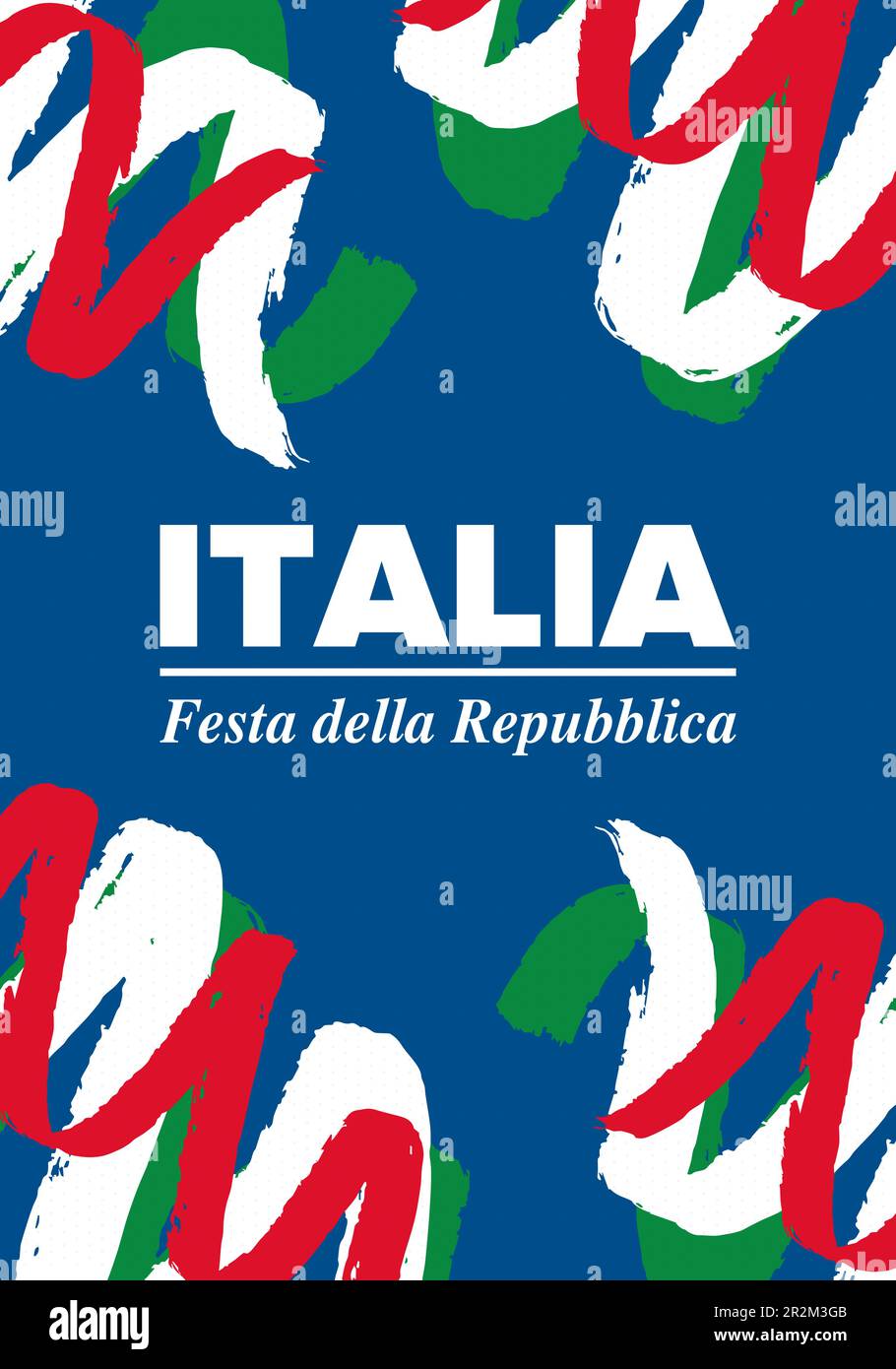 Festa della Repubblica Italiana. Text in italian: Italian Republic Day. National holiday ...