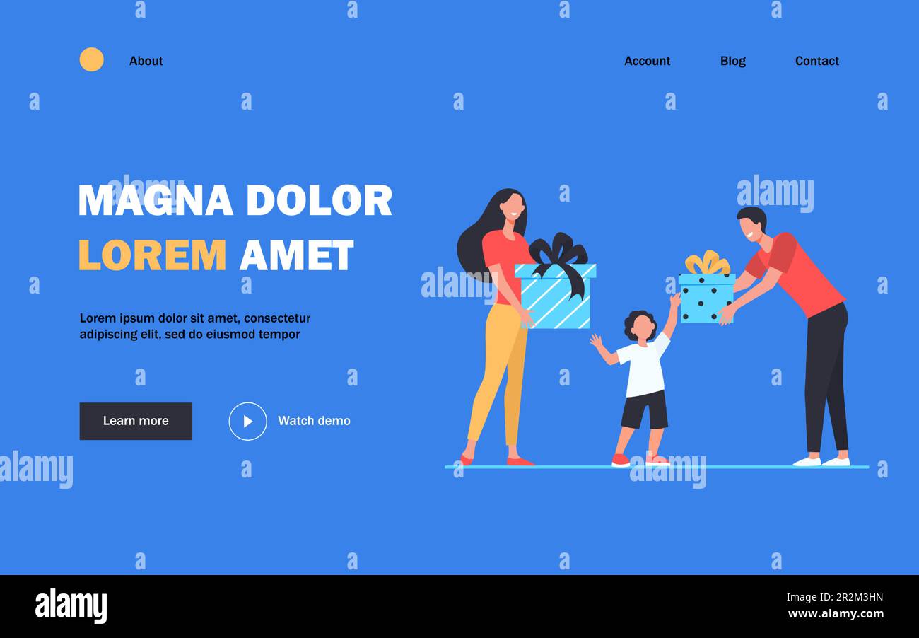 Cheerful parents happy boy Stock Vector Images - Alamy