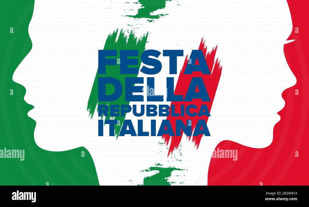 Festa della Repubblica Italiana. Text in italian: Italian Republic Day ...
