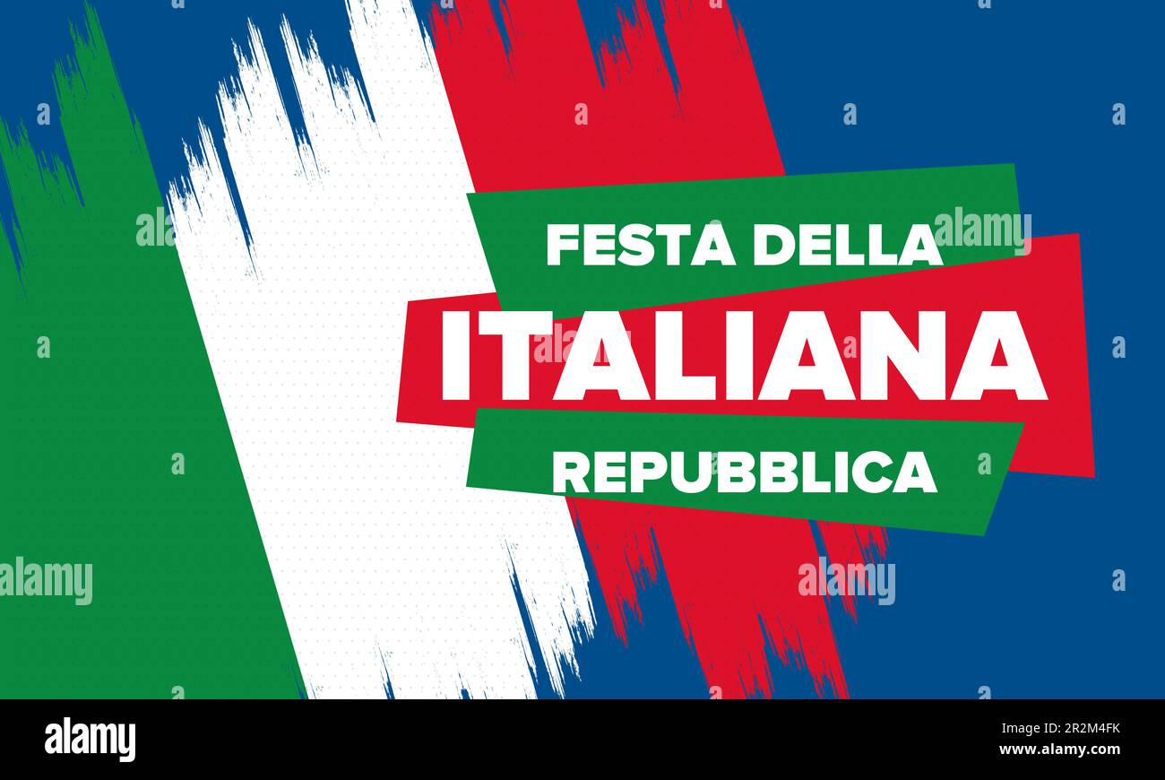 Festa della Repubblica Italiana. Text in italian: Italian Republic Day ...