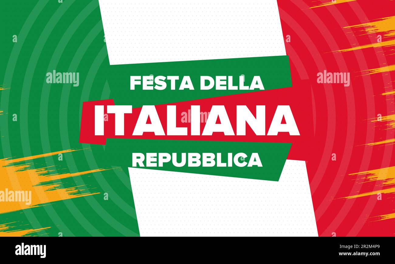 Festa della Repubblica Italiana. Text in italian: Italian Republic Day ...