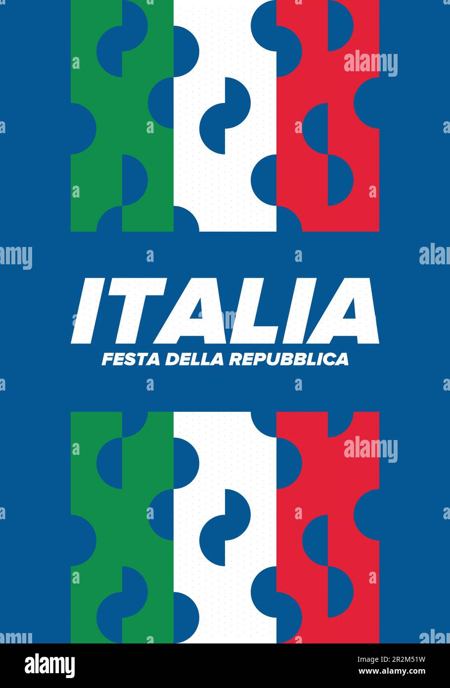Festa della Repubblica Italiana. Text in italian: Italian Republic Day ...