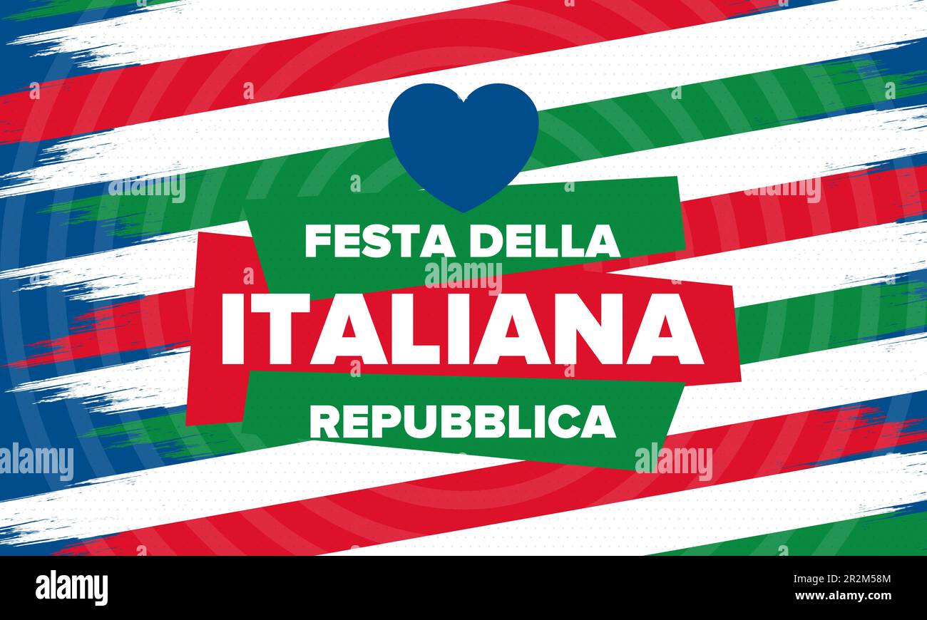 Festa della Repubblica Italiana. Text in italian: Italian Republic Day ...