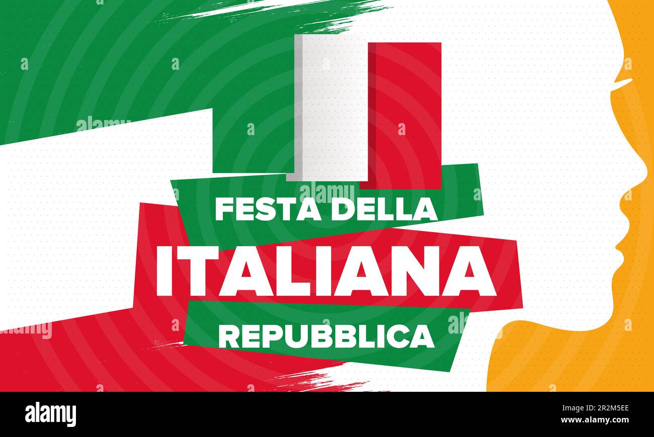 Festa della Repubblica Italiana. Text in italian: Italian Republic Day ...