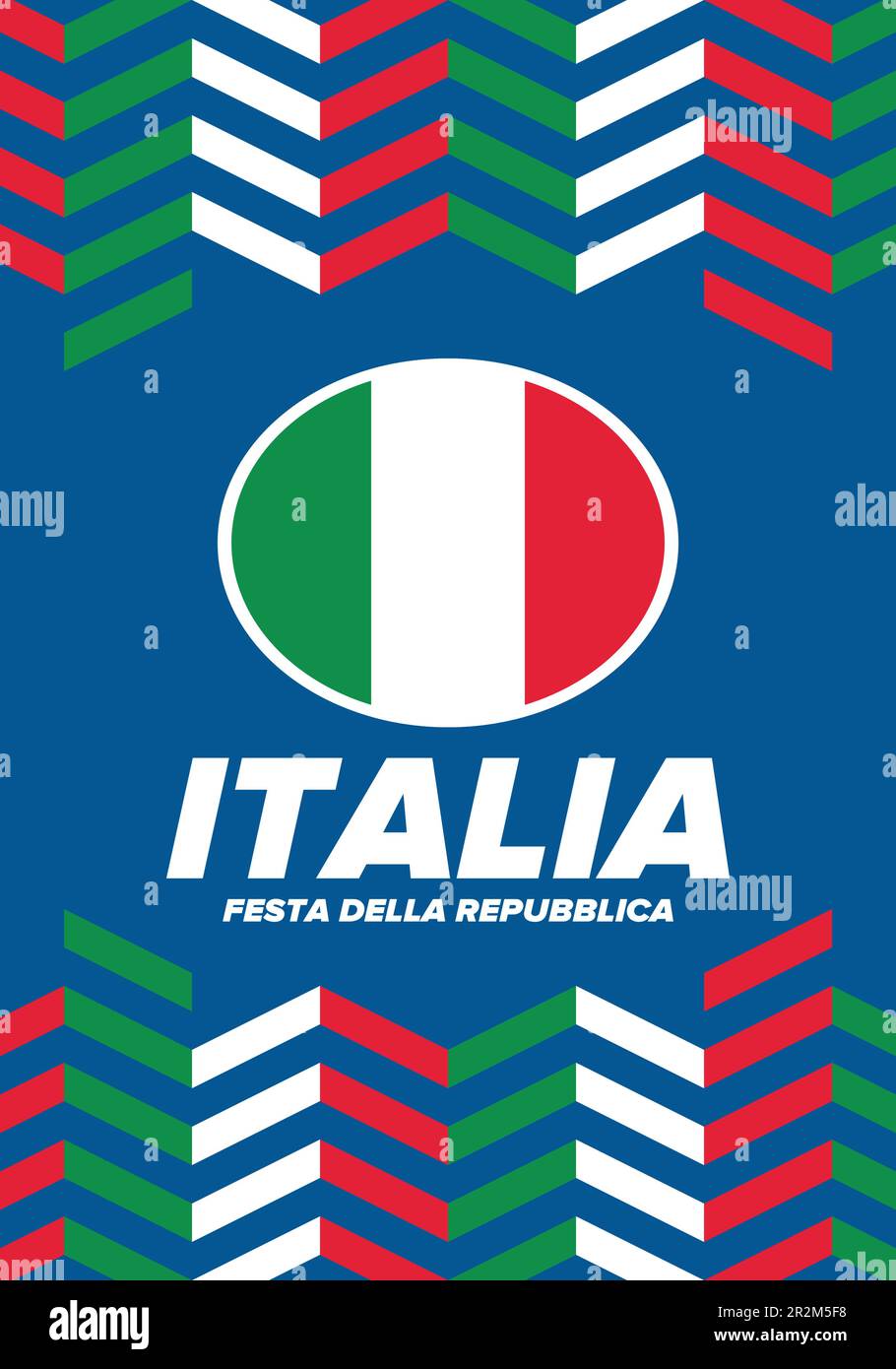 Festa della Repubblica Italiana. Text in italian: Italian Republic Day ...