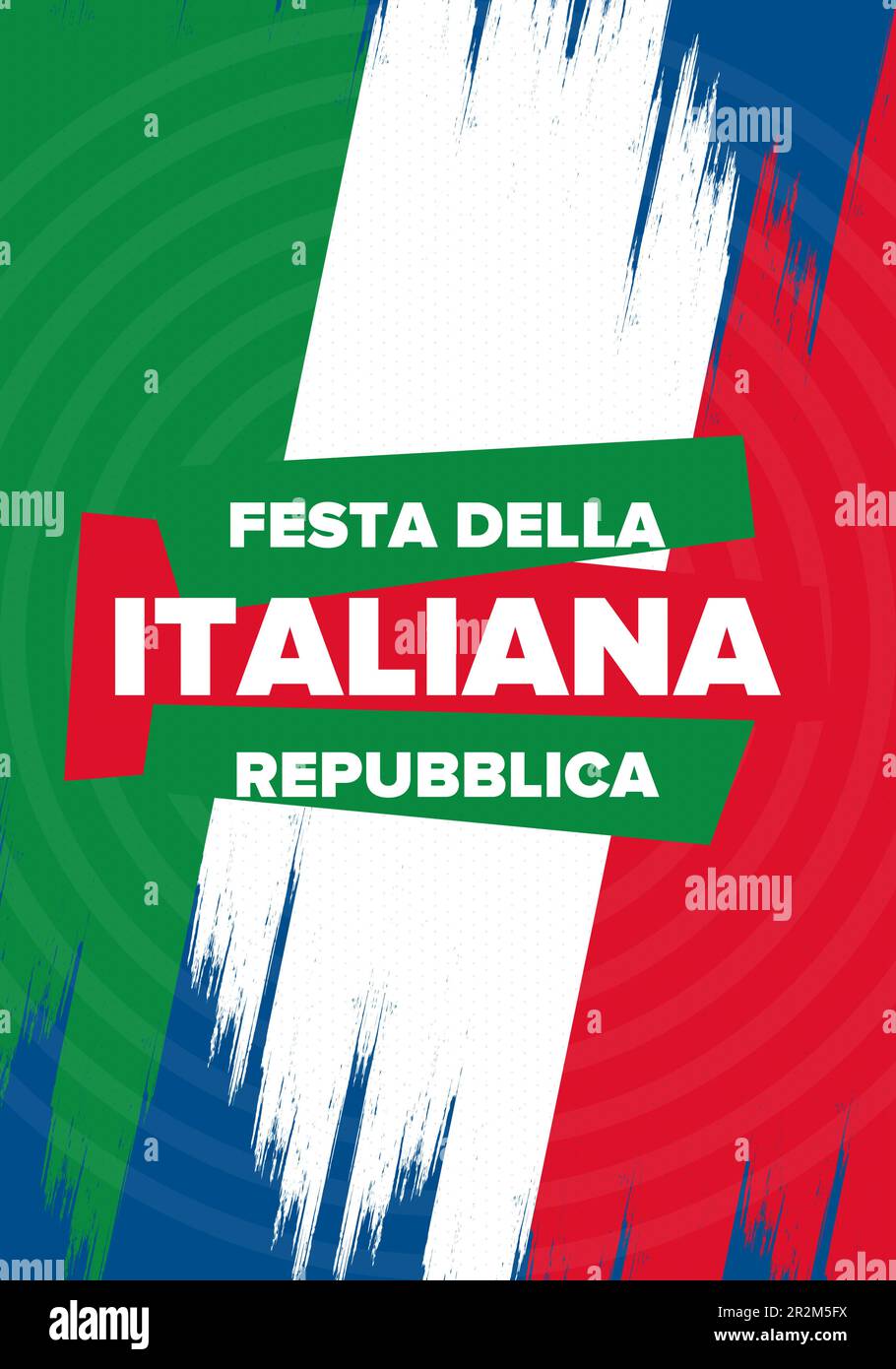 Festa della Repubblica Italiana. Text in italian: Italian Republic Day ...