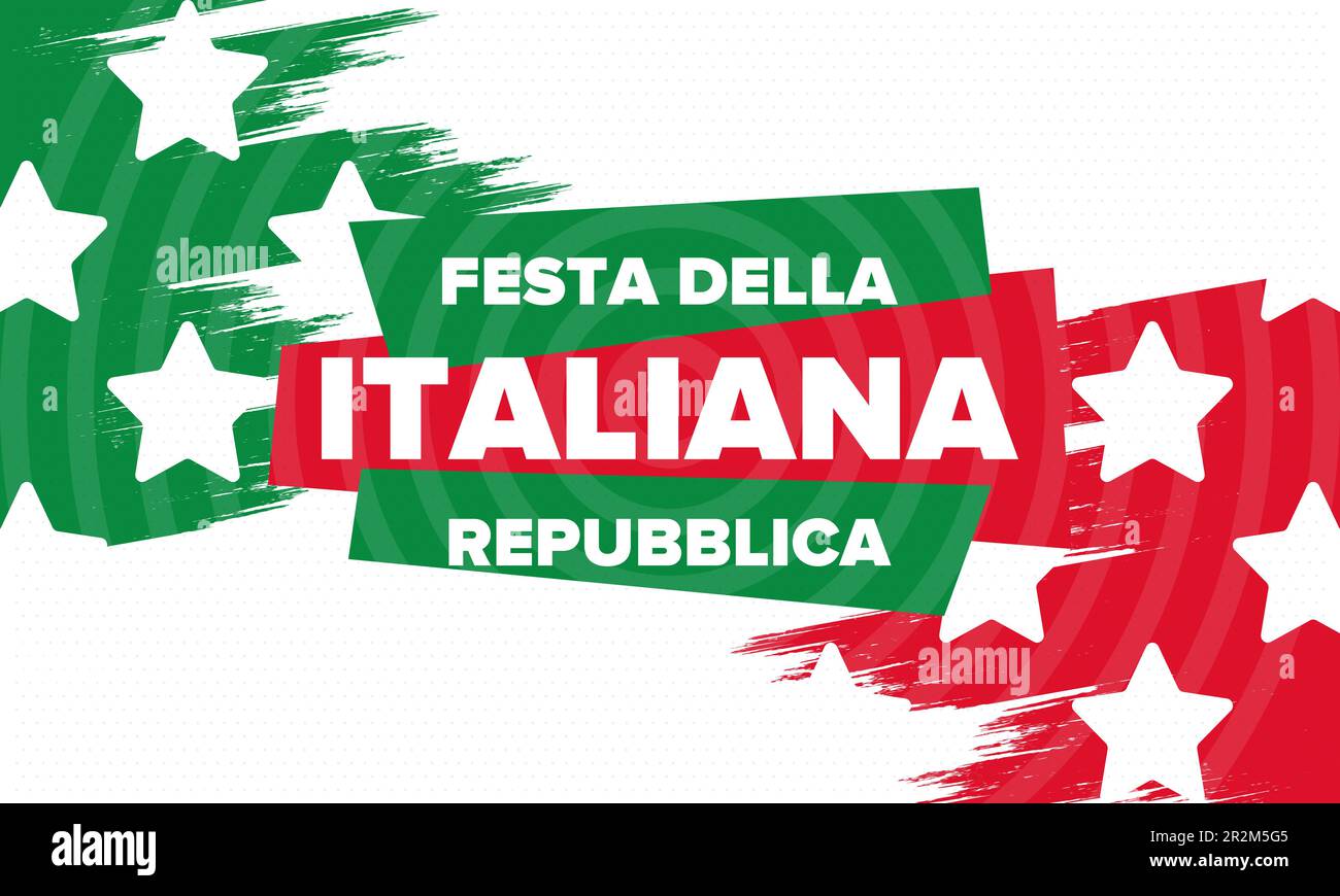 Festa della Repubblica Italiana. Text in italian: Italian Republic Day ...