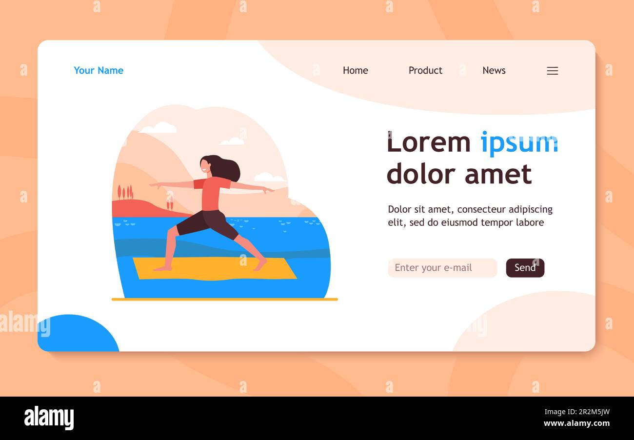 Happy woman fitness mat Stock Vector Images - Alamy