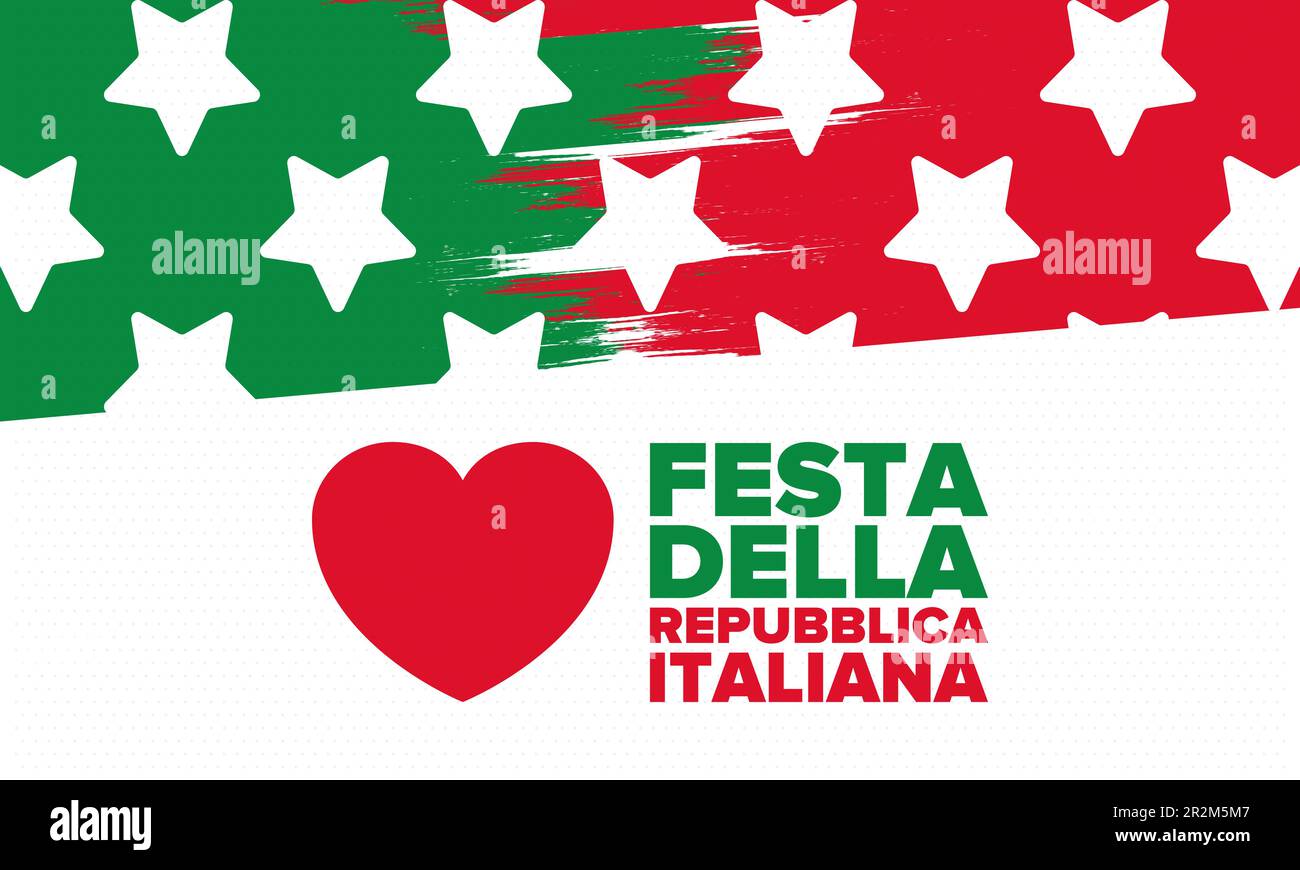 Festa della Repubblica Italiana. Text in italian: Italian Republic Day ...