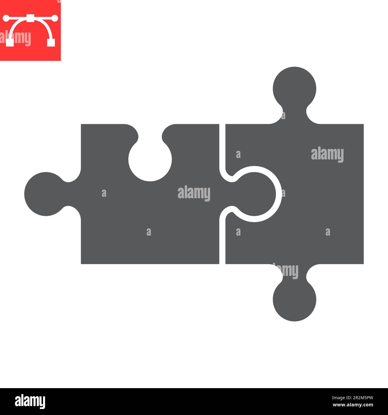 Black solid and outline puzzle pieces hi-res stock photography and ...