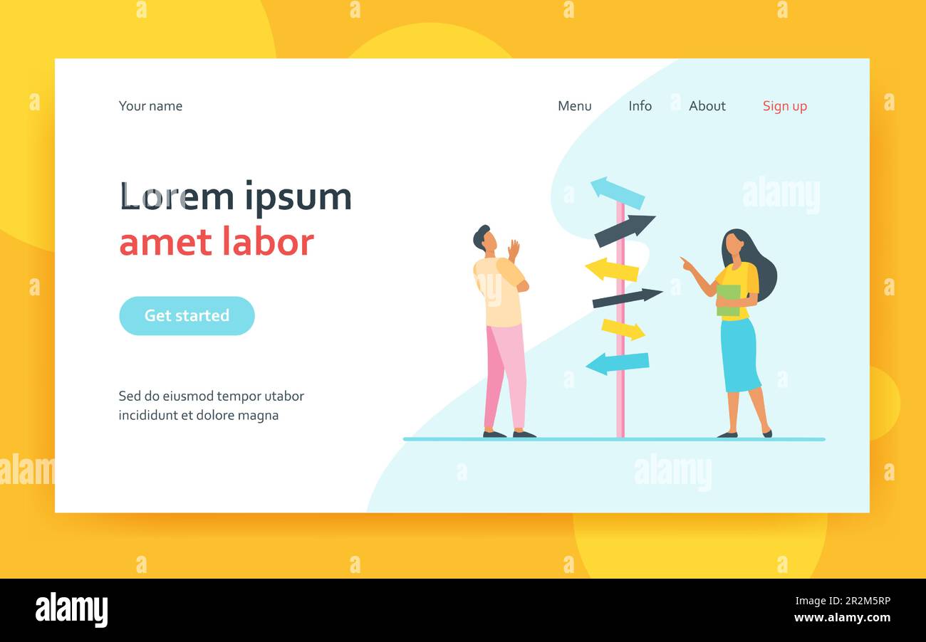 Woman choosing path Stock Vector Images - Alamy