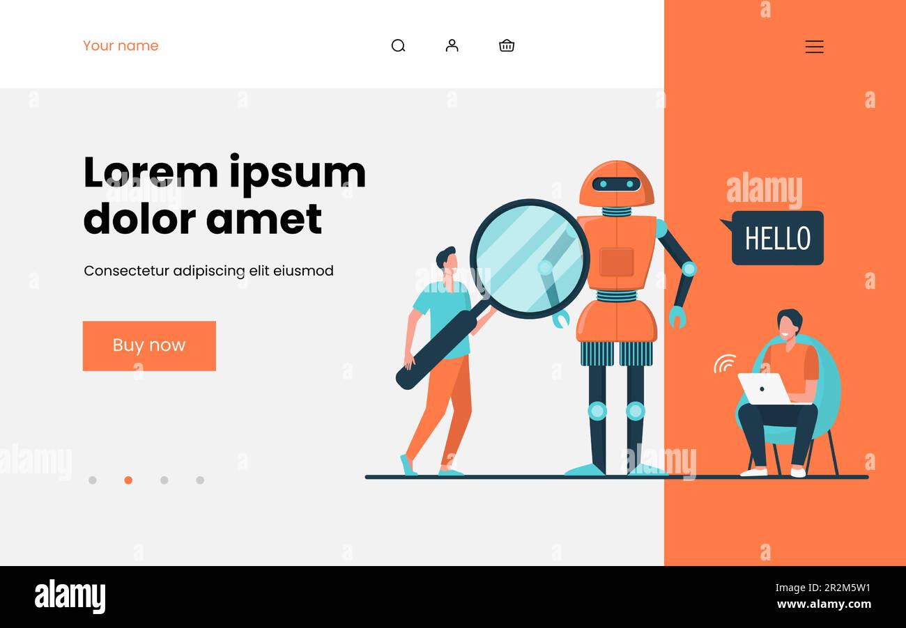 Engineers creating robot Stock Vector Image & Art - Alamy