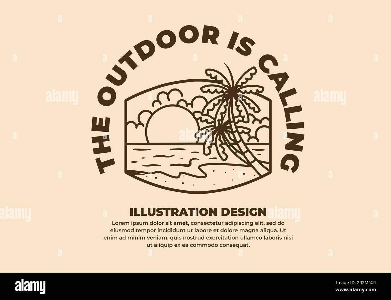 Mono seascape Stock Vector Images - Alamy