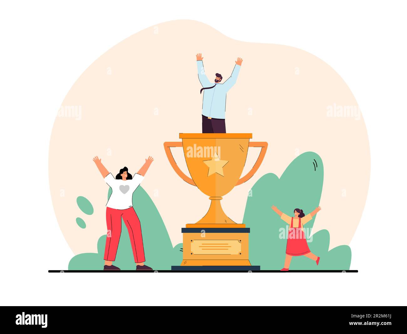Family of man award Stock Vector Images - Alamy