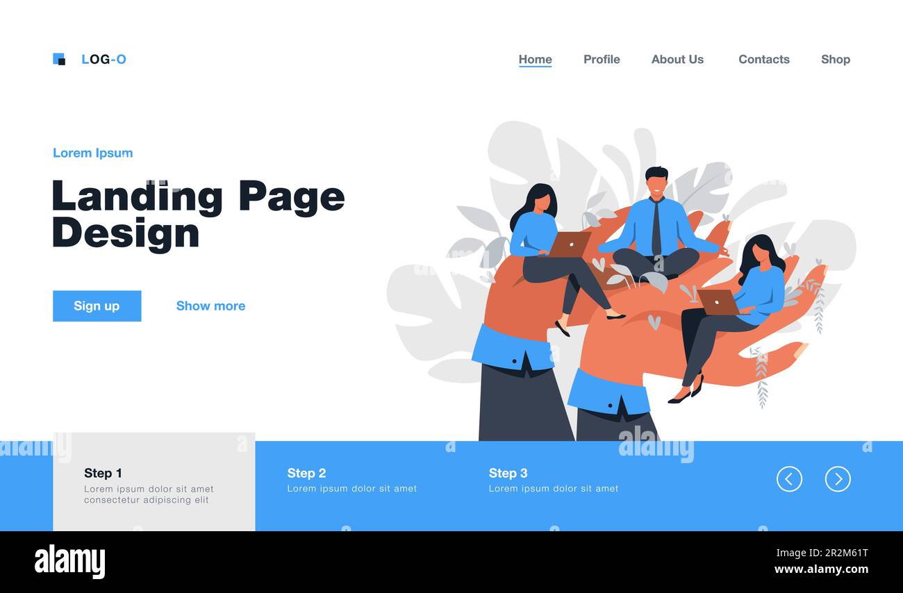 Giant hands holding working employees Stock Vector Image & Art - Alamy