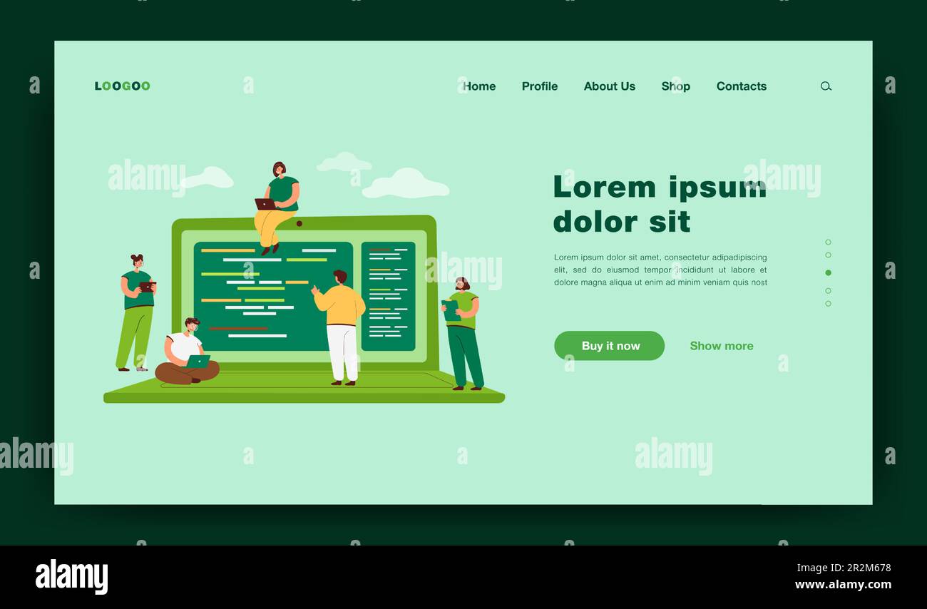 Young programmers coding computers sitting hi-res stock photography and images - Alamy