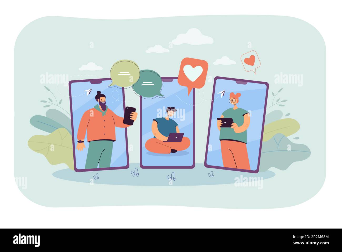 Woman communicating work on Cut Out Stock Images & Pictures - Alamy