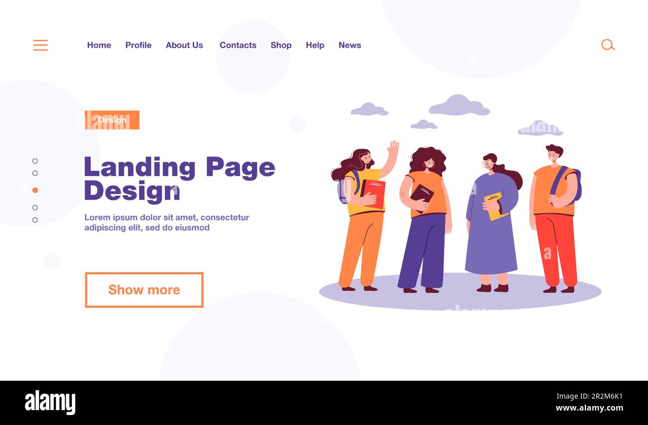 Teen school friends vector illustration Stock Vector Image & Art - Alamy