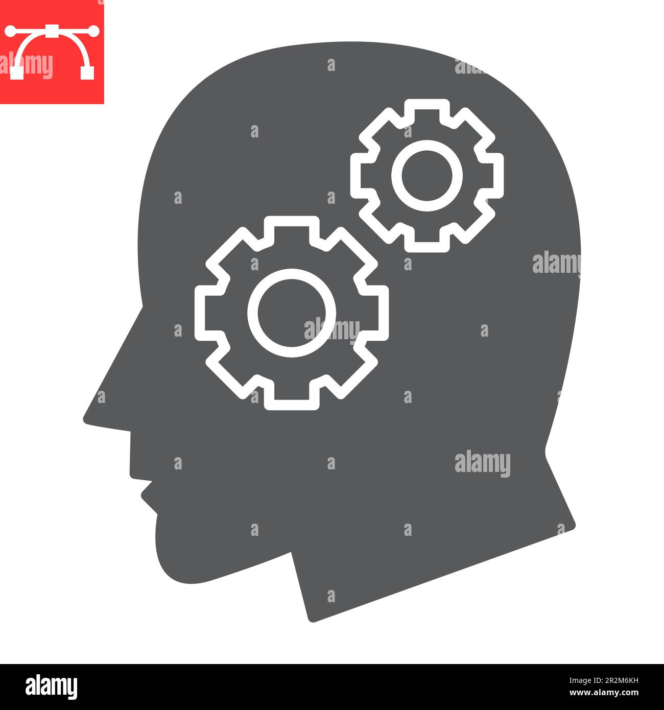 Analytical thinking glyph icon, solution and business, critical ...