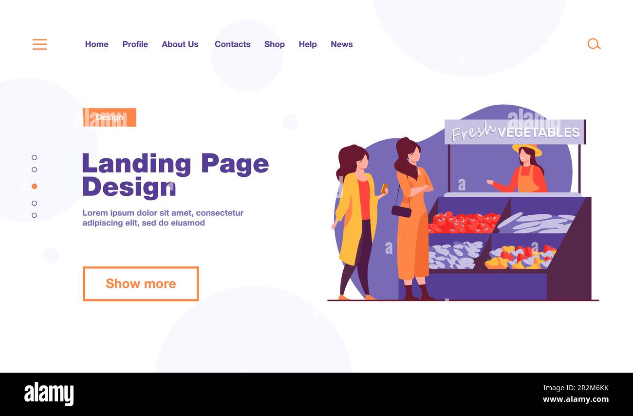 Seller customer market vegetables Stock Vector Images - Alamy