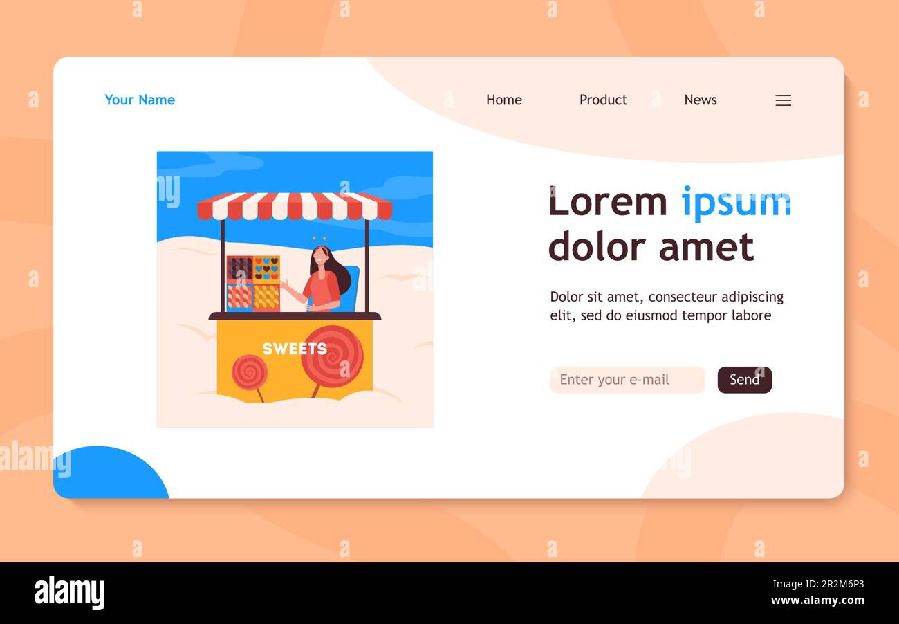 Selling street sweet Stock Vector Images - Alamy