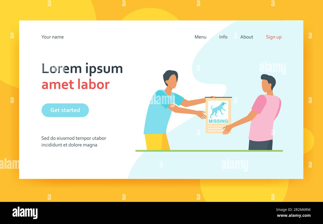 Dog lost Stock Vector Images - Alamy