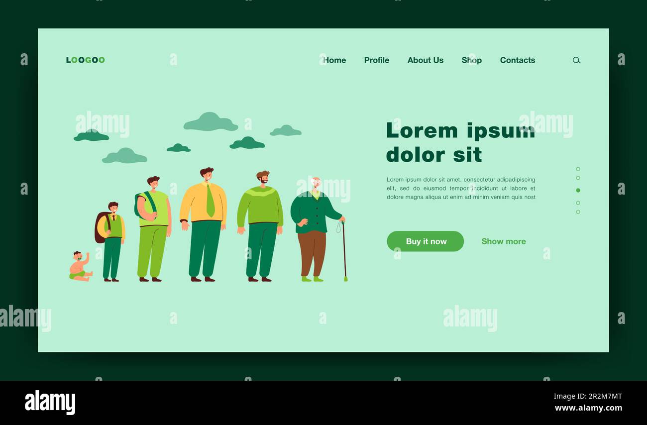 Cartoon illustration of person life evolution Stock Vector Image & Art ...