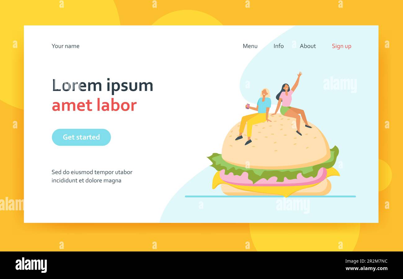 Two people sitting eating Stock Vector Images - Alamy