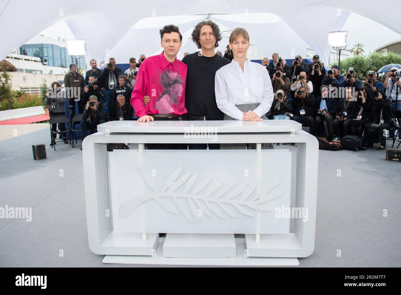 Cannes, France. 20th May, 2023. Christian Friedel, Jonathan Glazer and ...