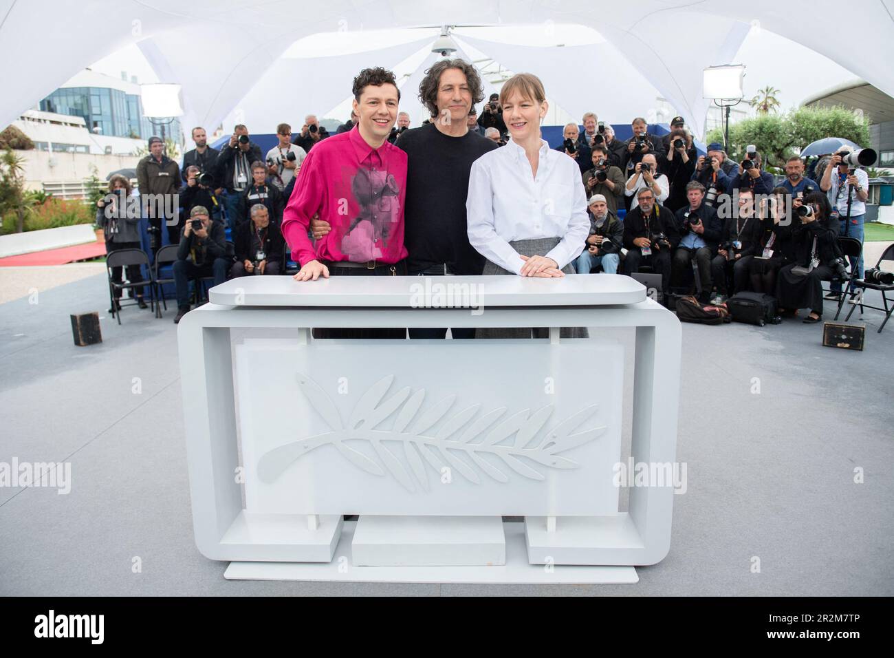Cannes, France. 20th May, 2023. Christian Friedel, Jonathan Glazer and ...