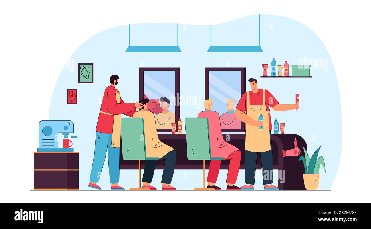 Hair cut in barbershop Cut Out Stock Images & Pictures - Alamy