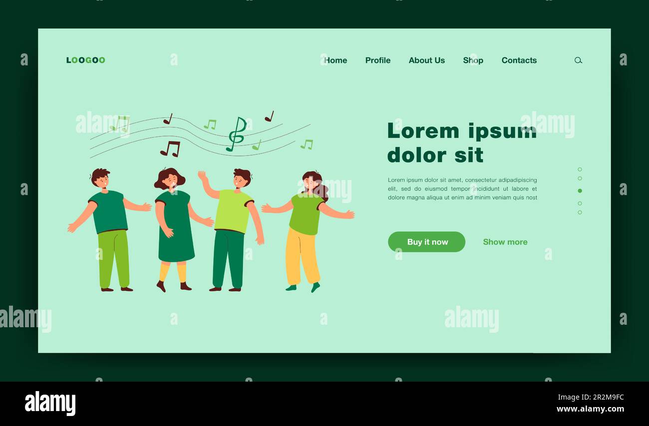 Children singing songs Stock Vector Image & Art - Alamy