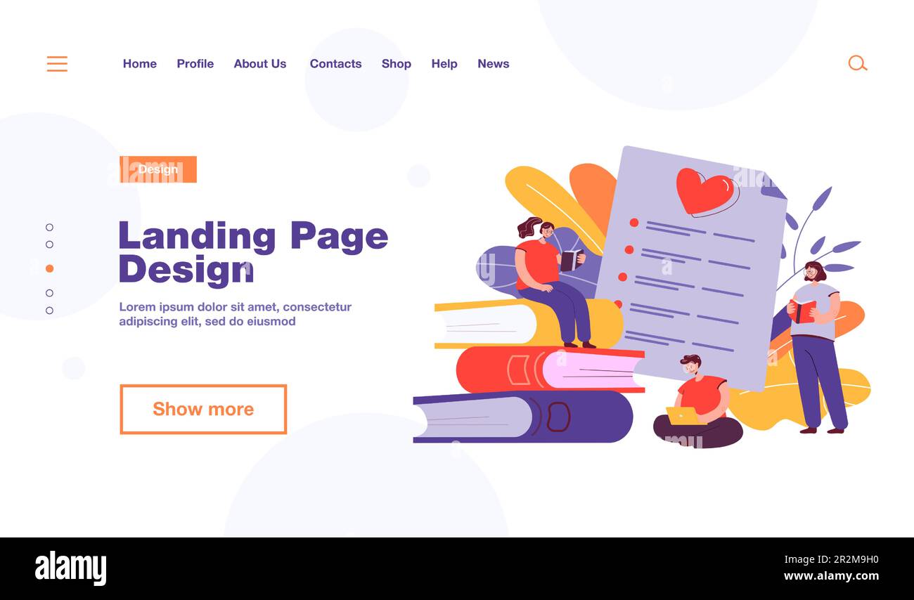 Happy book readers ranking books flat vector illustration Stock Vector ...