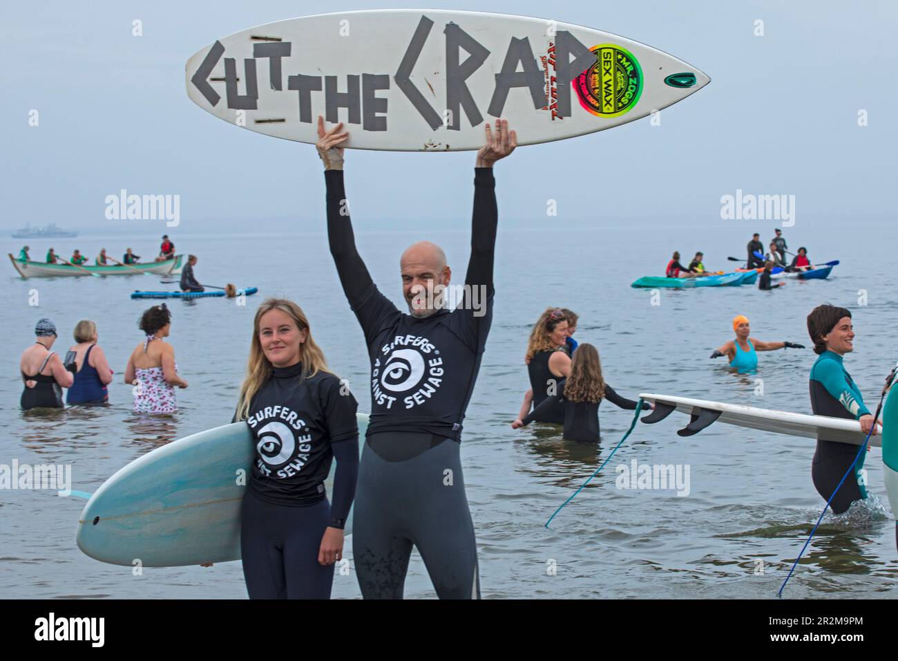 Portobello, Edinburgh, Scotland, UK. Surfers against sewage. Surfboards ...