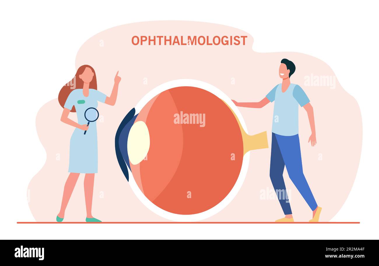 Male doctor in eye Stock Vector Images - Alamy