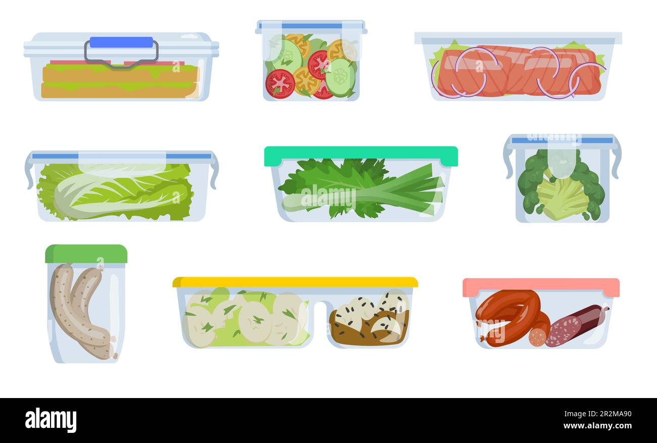 School lunch food boxes Stock Vector Images - Alamy