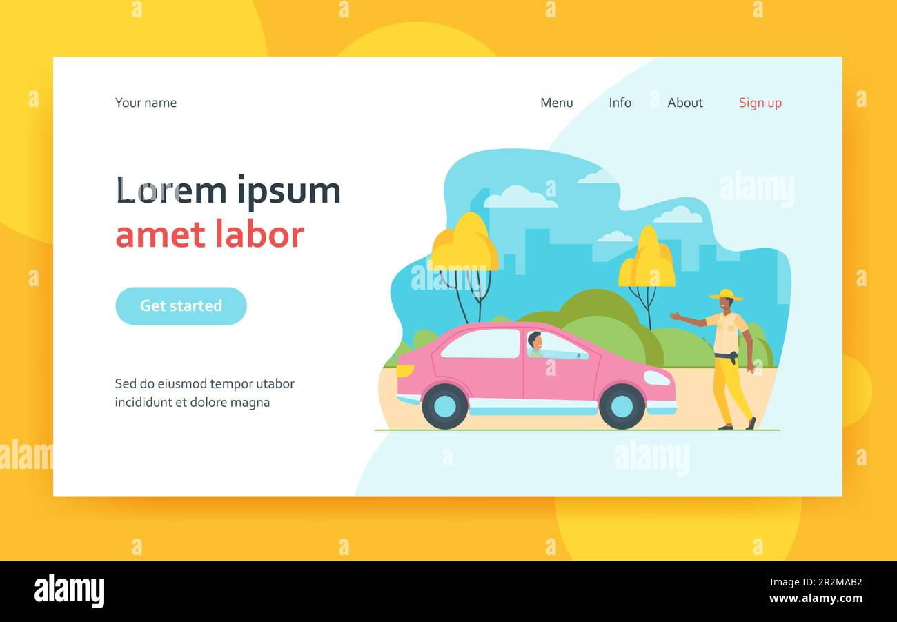 Driver police officer flat Stock Vector Images - Alamy