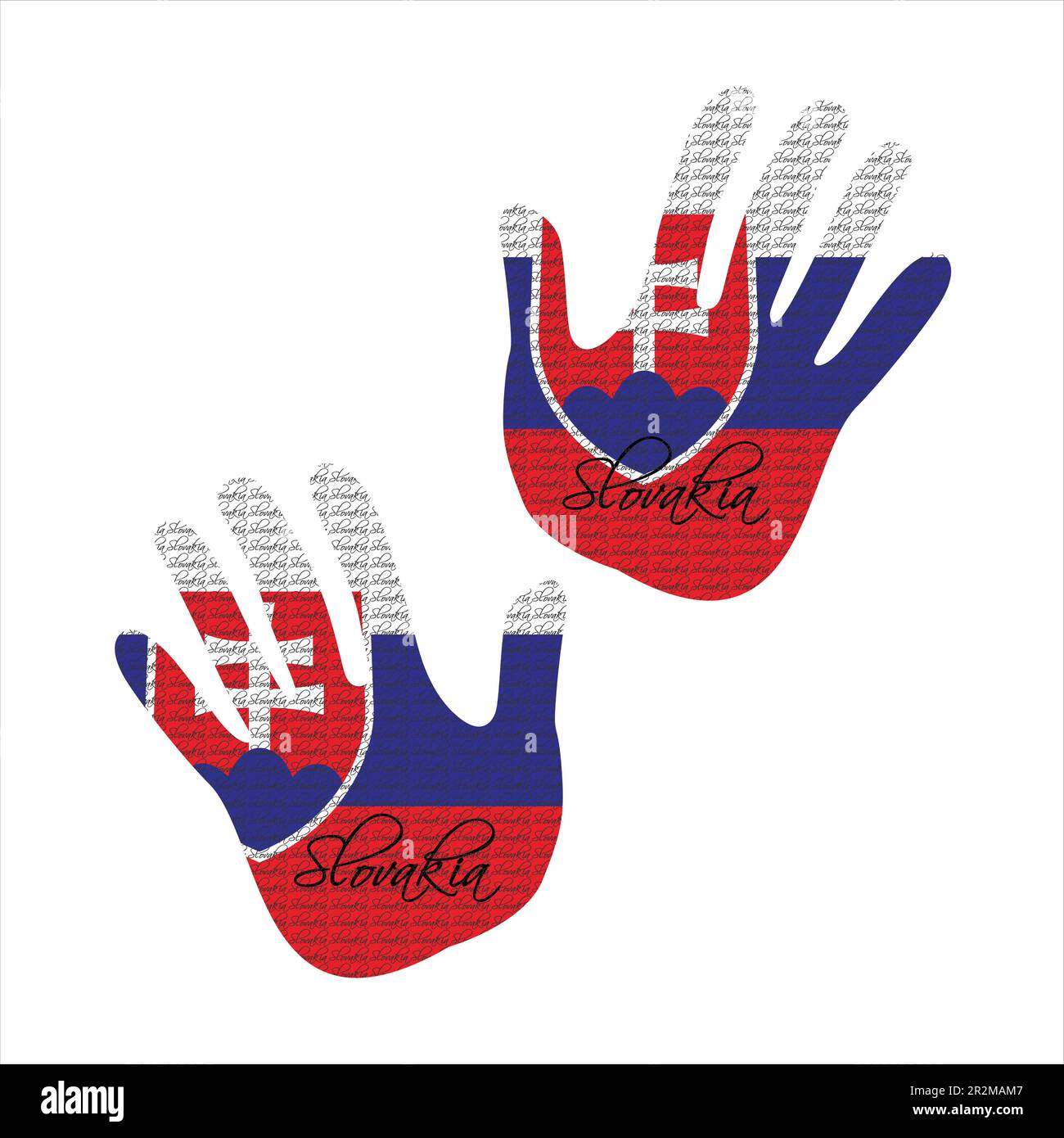 slovakia flag hand vector Stock Vector Image & Art - Alamy