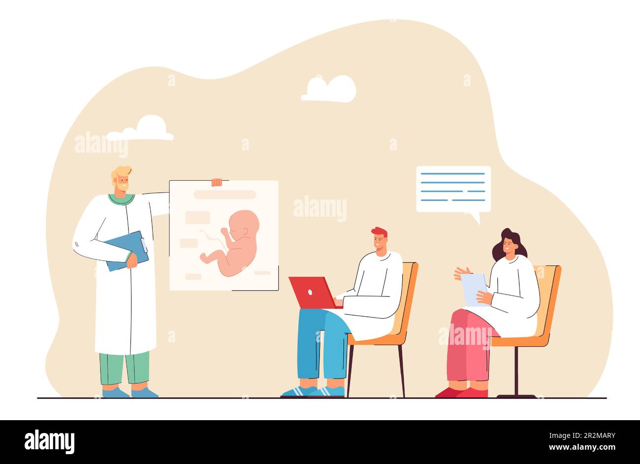 Medical students at lecture vector illustration Stock Vector Image ...