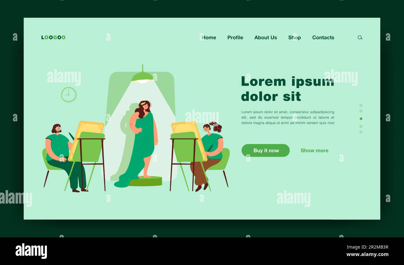 Woman posing for artist Stock Vector Image & Art - Alamy