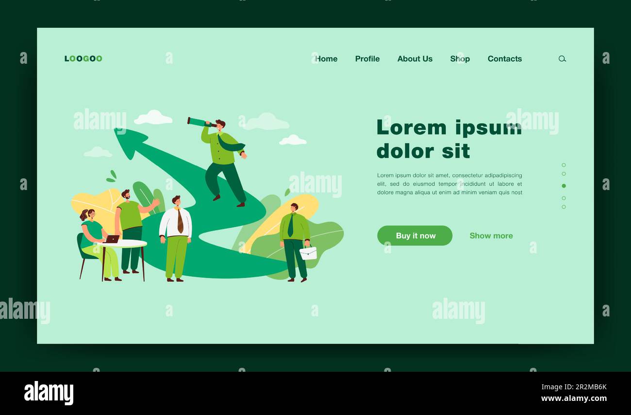 Cartoon leadership and teamwork in business challenge Stock Vector ...