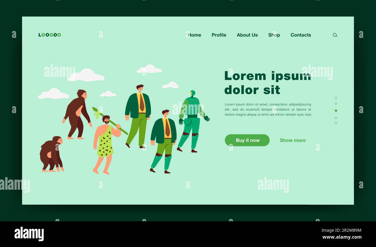 Human evolution to robot line Stock Vector Image & Art - Alamy