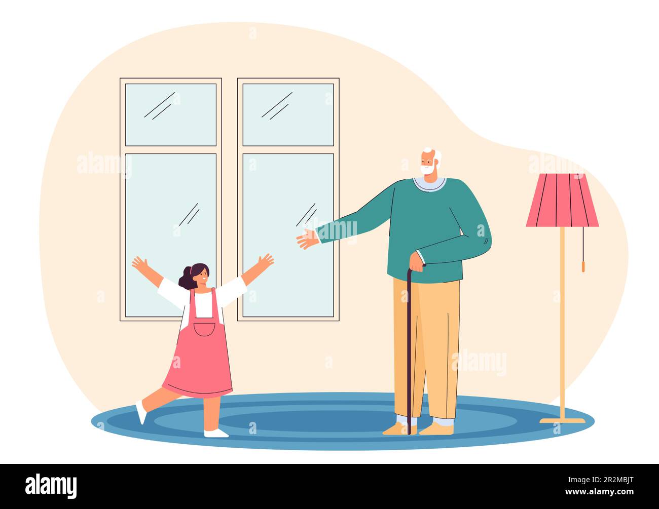 Welcoming character design Cut Out Stock Images & Pictures - Alamy