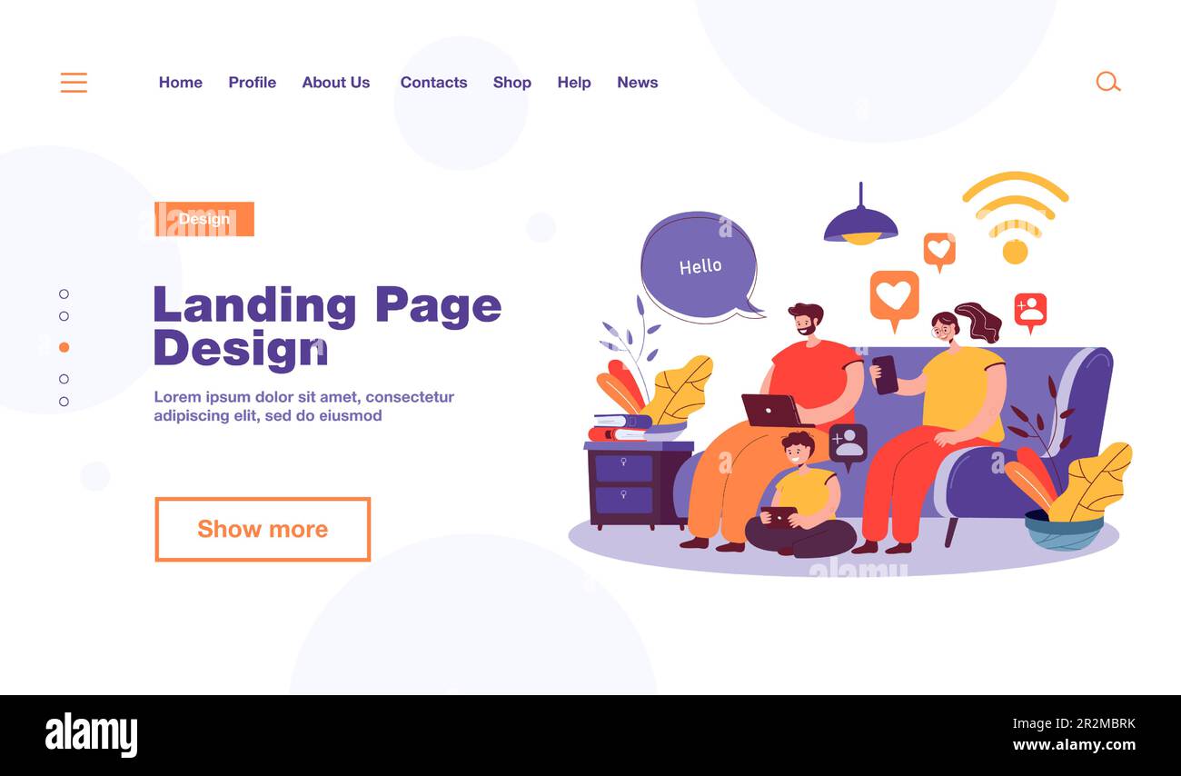 Addiction internet gadgets concept Cut Out Stock Images & Pictures - Alamy