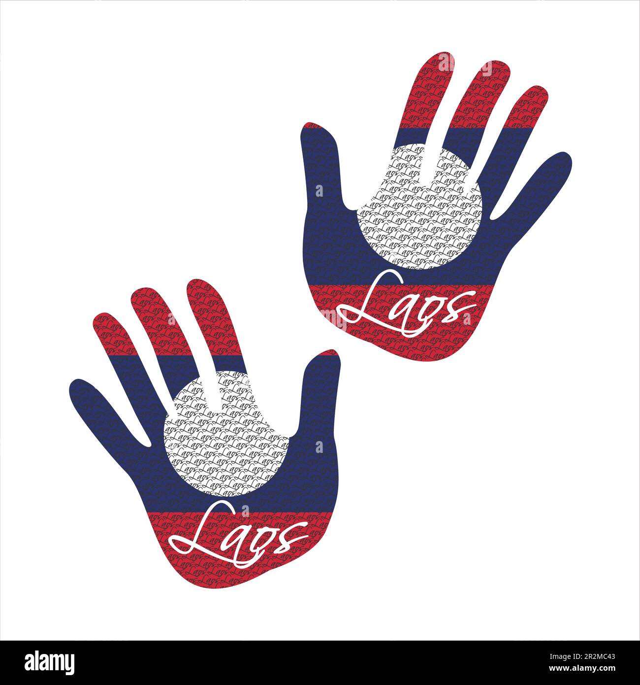 Hand holding flag waving Stock Vector Images - Alamy