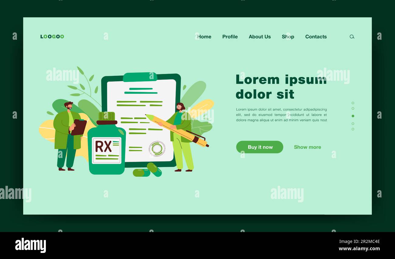 RX prescription flat vector illustration Stock Vector Image & Art - Alamy